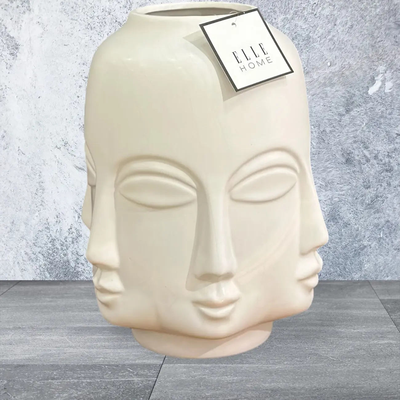 Elle Home Vipassi Mat Beyaz Buddha Vazo - Elle Home Paris